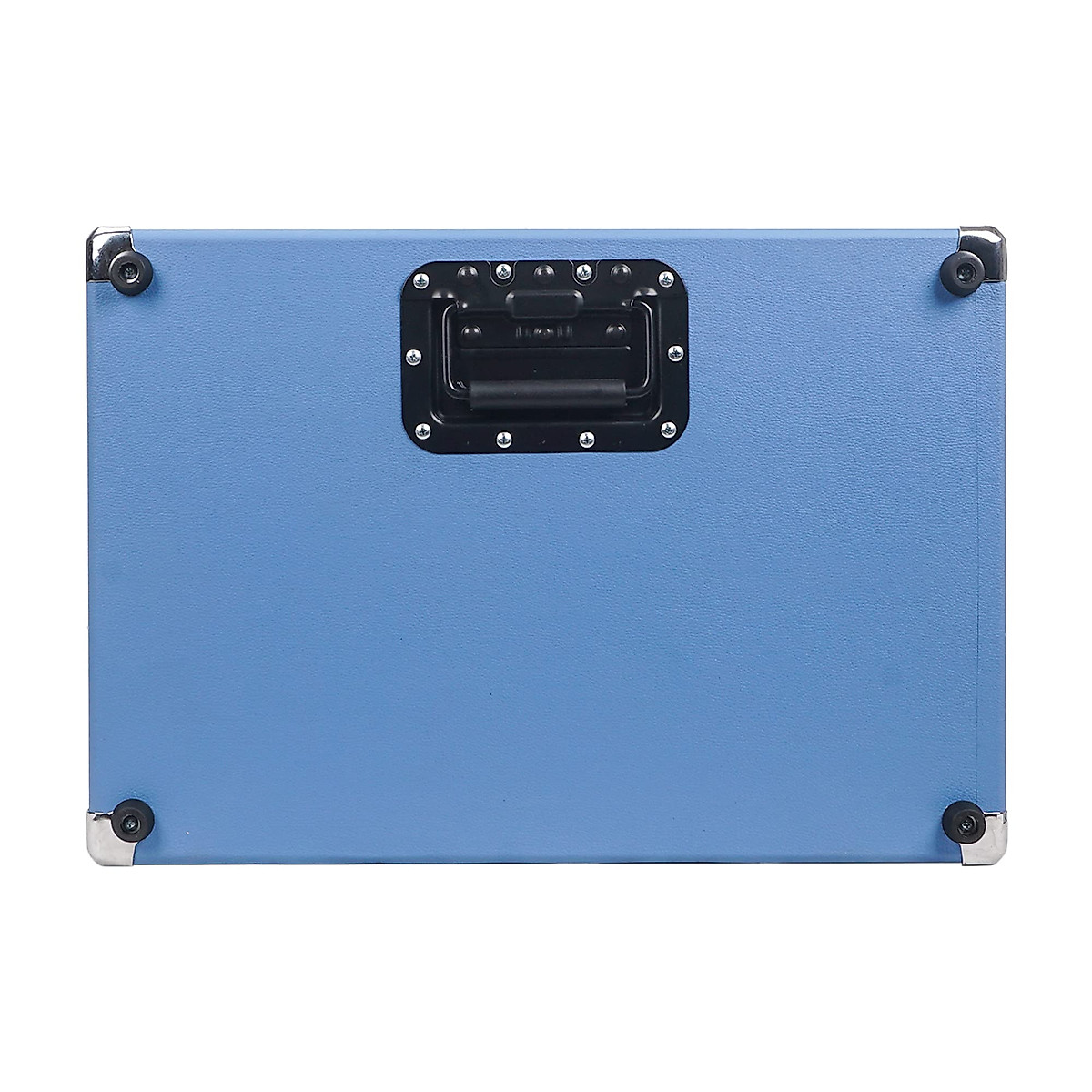 Sound Town Vintage 4U Amp Rack Case, 12.5" Depth with Rubber Feet, Dust Cover, Kickstand, Beau Blue (STVRC-4BL)