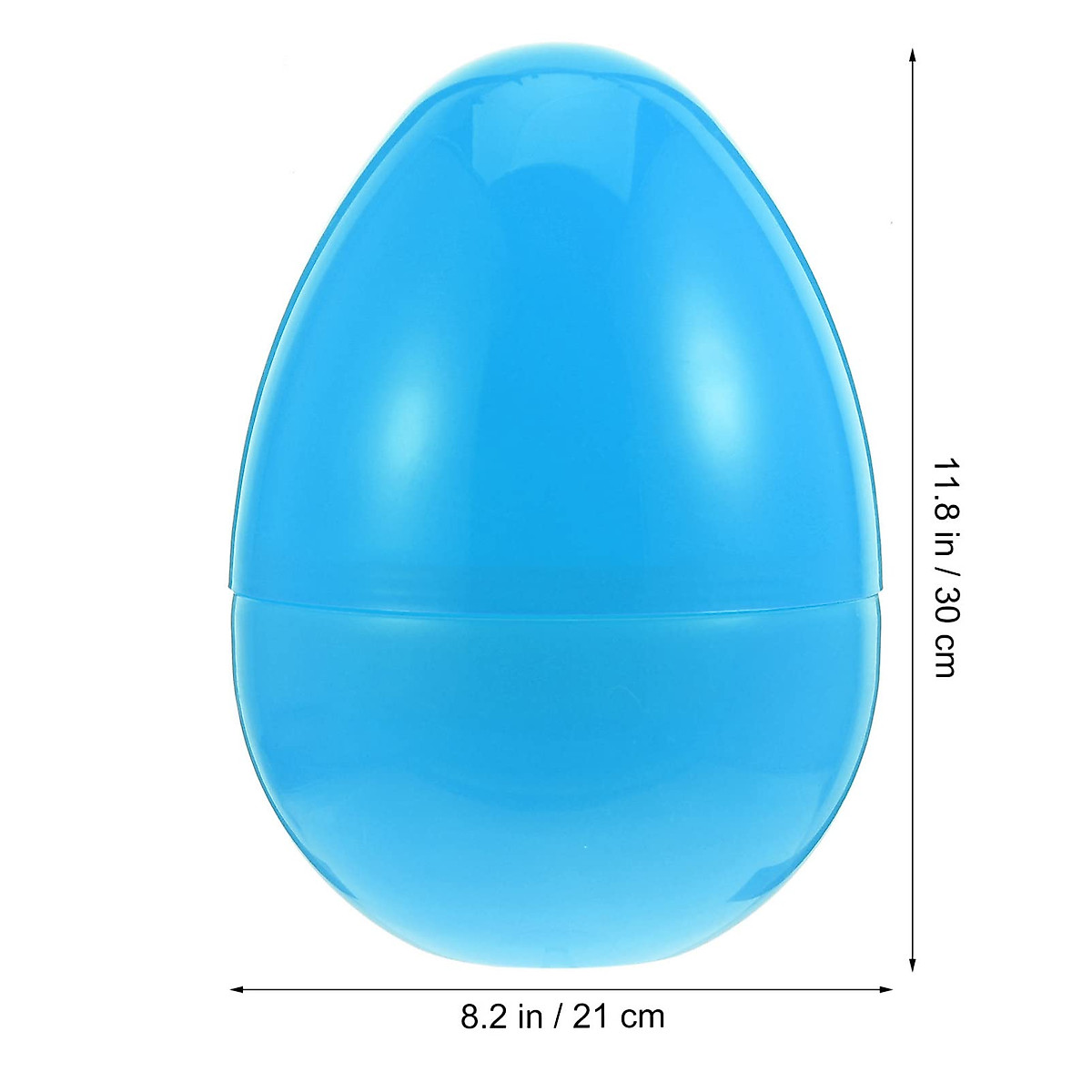 Zerodeko Plastic Easter Egg, Jumbo Eggs Empty Fillable Egg Shaped Storage Box Decorative Container Holder Treat Packaging Supplies for Candy, Cookie, Party Favors (12 x 8.5in, Blue)
