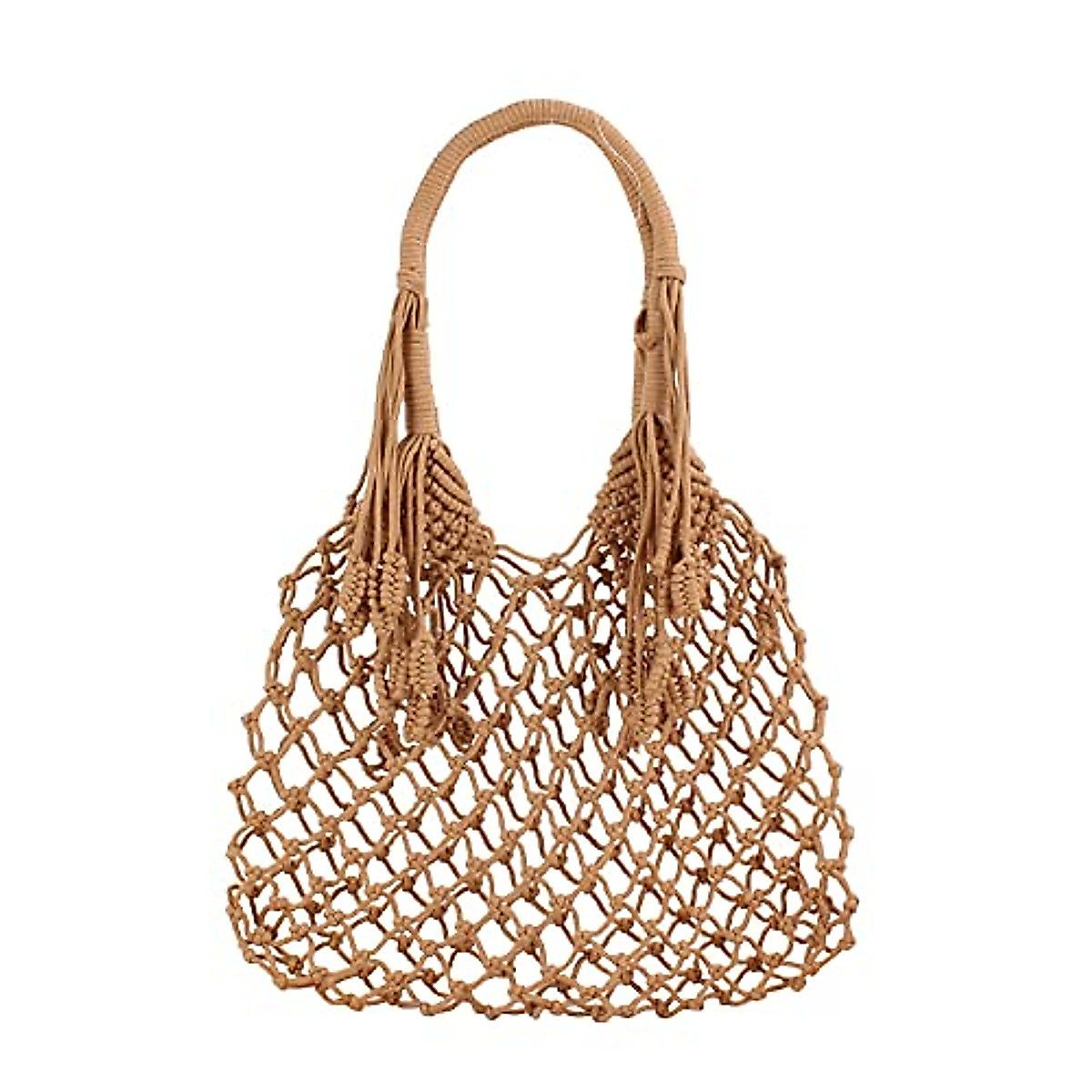JBRUN Womens Hand-woven Straw Shoulder Bag Beach Bag Tote Braided Handbag Summer Hobo Bag Travel Bag (A)