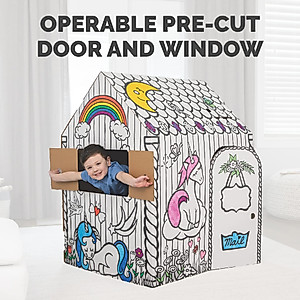 Bankers Box at Play Unicorn Playhouse, Cardboard Playhouse and Craft Activity for Kids