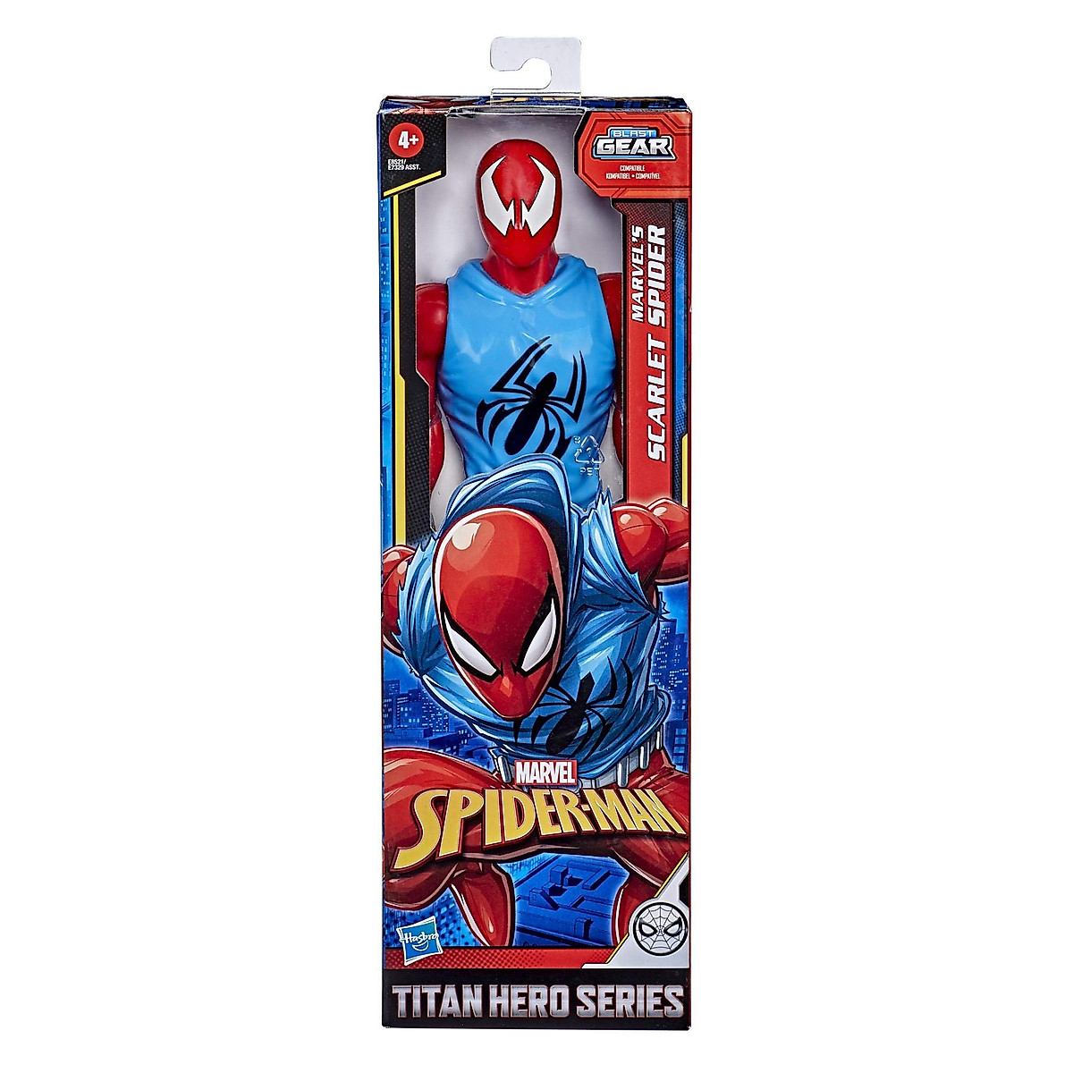 Spider-Man Marvel Titan Hero Series Blast Gear Marvel’s Scarlet Spider 12-Inch-Scale Super Hero Action Figure Toy Great Kids for Ages 4 and Up