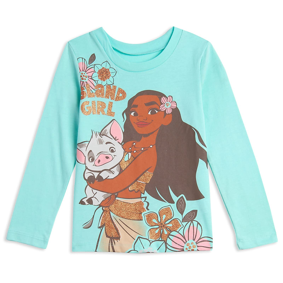 Disney Moana Infant Baby Girls 2 Pack T-Shirts White/Blue 18 Months