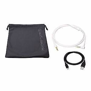 Audio-Technica ATH-SR5BTWH Bluetooth Wireless On-Ear High-Resolution Audio Headphones, White