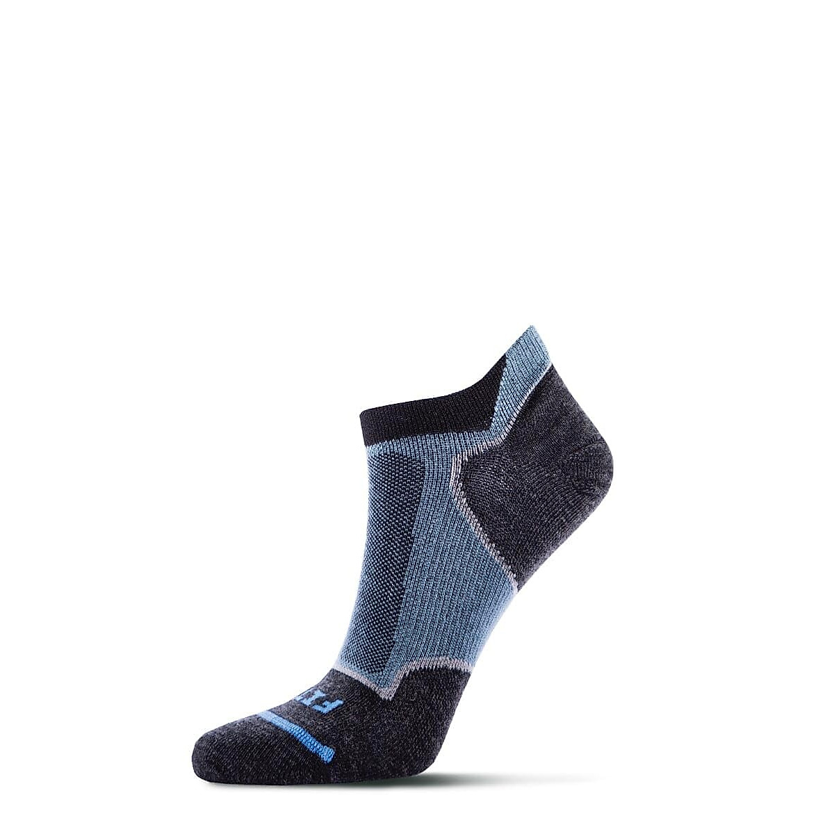 FITS Ultra Light Runner Sock for Men and Women, Made with Fine Merino Wool, Breathable, Lightweight, No Show Running Sock, Stormy Weather, Medium