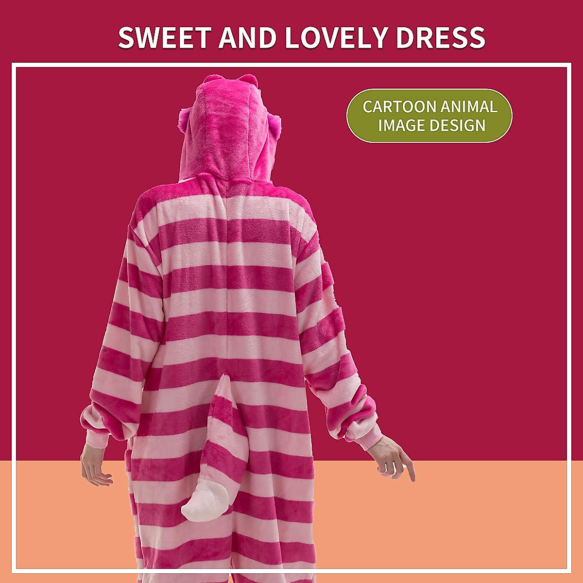 COSUSKET Fitted Unisex Adult Bear Onesie Pajamas, Halloween Flannel Women's Cosplay Animal One Piece Costume