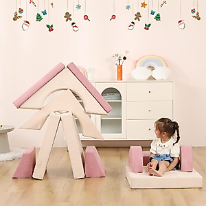 HAHASOLE Kids Couch, 12PCS Modular Kids Play Couch, Toddler Couch for Playroom, Convertible Kids Foam Climbing Play Set, Imaginative Creative Play Sofa for Boys & Girls, Play Couch for Toddlers