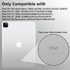 for iPad Air Case 5th/4th Gen 10.9 Butterfly Kickstand Pencil Holder, iPad Pro 11 Cases 3rd 2nd (2021/2020/2018) 2 in 1 Heavy Duty Rugged Cover Kids Girls for iPad Air 4th/5th（2022）/iPad Pro 11-Pink