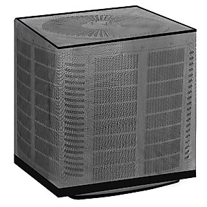 PATIKIL Air Conditioner Cover, 31.5x31.5x35.4 Outdoor AC Unit Mesh Covers Central AC Cover for Outside Unit Protect from Leaves Clogging Branch Cotton, Black
