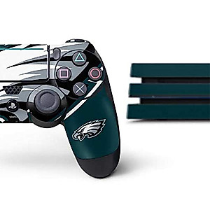 Skinit Decal Gaming Skin Compatible with PS4 Pro Console and Controller Bundle - Officially Licensed NFL Philadelphia Eagles Large Logo Design