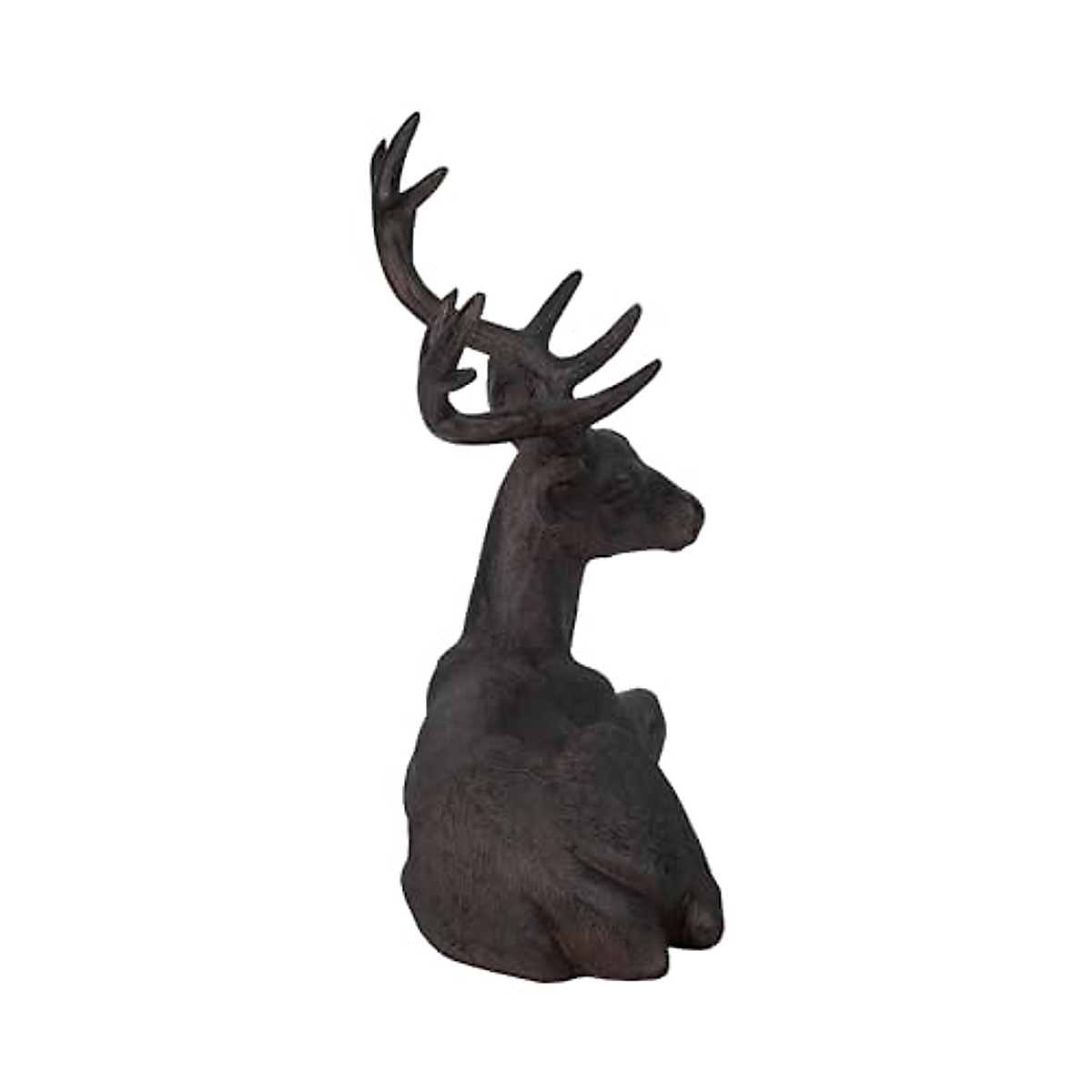 Sagebrook Home 11222 Resting Deer Figurine, 6" x 12.5" x 13.75", Rust