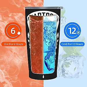 ONIAWO Beartooths Band Stainless Steel Insulated Tumbler 20oz with lid Travel Mug with Straw for Cold Hot