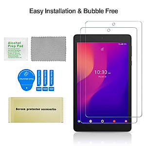 ProCase [2 Pack] Screen Protector for Alcatel Joy Tab 2 2020 Release (Model: 9032Z) / Joy Tab/Joy Tab Kids and Alcatel 3T Tablet 8-inch, Tempered Glass Screen Film Guard Screen Protector –Clear