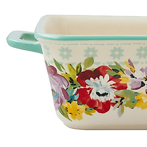 Generic Pioneer Woman Ceramic 9x13 Baker with Lid and 1 Kitchen Towel., Floral