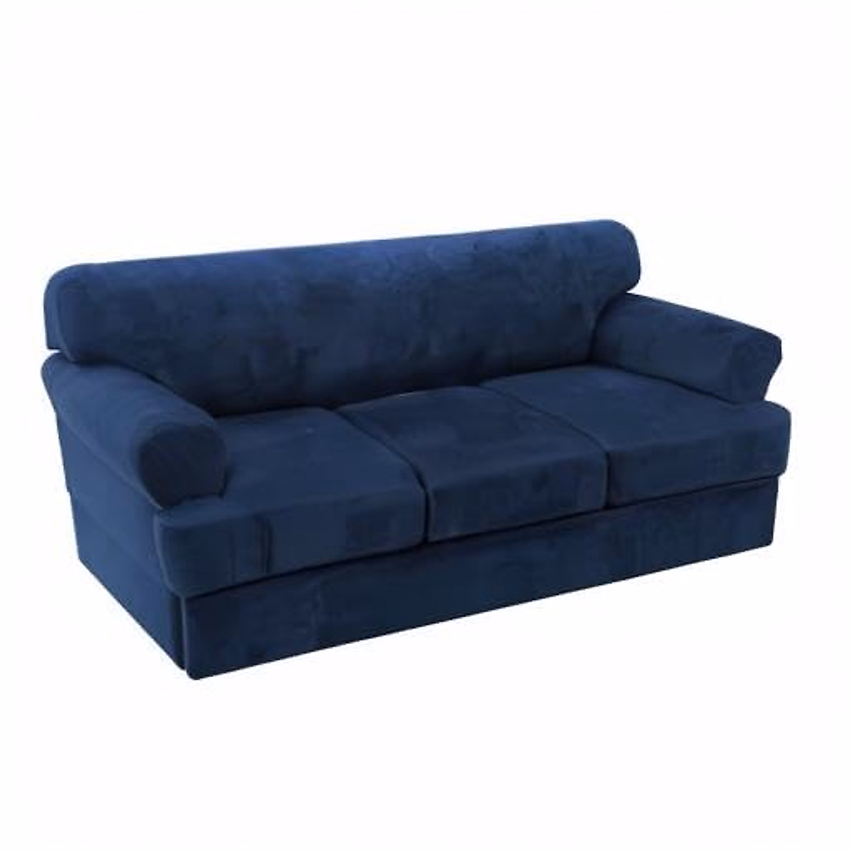 H.VERSAILTEX Sofa Cover 4 Piece T Cushion Sofa Slipcovers Thick Velvet Couch Cover Furniture Protector Stretch T Cushion Sofa Covers for 3 Cushion Couch with 3 Individual T Cushion Covers, Navy