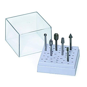 Zona 37-890 Bur Holder, Square Small, with Cover, for 18 1/8-Inch and 34 3/32-Inch Shank Burs