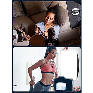 Tocoan Softbox Photography Lighting Kit, 2packs 27 x 20 inches Photo Studio Equipment & Continuous Lighting System with 40W 8000K LED Bulbs Professional Studio Lighting, Live Streaming, YouTube