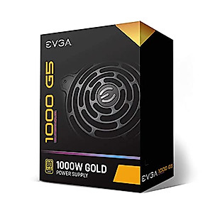EVGA SuperNOVA 1000 G5, 80 Plus Gold 1000W, Fully Modular, ECO Mode with Fdb Fan, 10 Year Warranty, Compact 150mm Size, Power Supply 220-G5-1000-X1 (Renewed)
