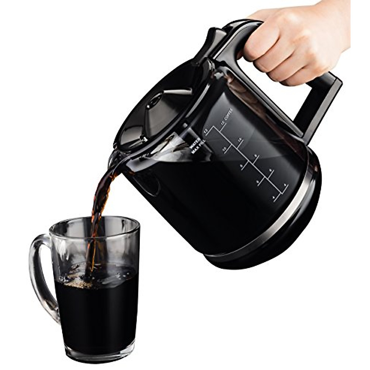 KRUPS XB112050 Replacement Carafe Compatible with EC3110 EC3130 EC3140, Capacity, 12 Glass Cups