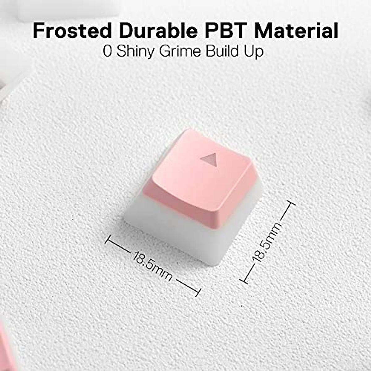 Redragon A130 Pink Pudding Keycaps, 104 Keys Standard Doubleshot PBT Keycap Set w/Translucent Layer for Mechanical Keyboard, OEM Profile, English (US) ANSI Layout
