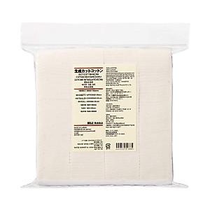 MUJI Makeup Facial Soft Cut Cotton Unbleached 60x50 mm 180pcs
