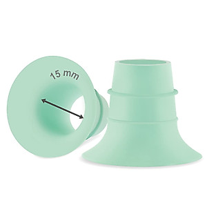 Maymom 15mm Flange Insert Compatible with Elvie Single/Double Electric, Elvie Stride Flange (24mm), Compatible with Medela PersonalFit Flex Shield, Not Original Elvie Replacement Pump Parts