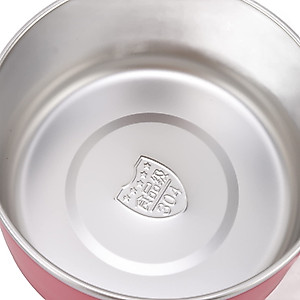 Insulated Bowl Ramen Mug Food Container Ramen Bowl Insulated Bowl 304 Stainless Steel with Lids Stand Design Hollow Double Layer Heat Insulation Ramen Mug for Kitchen (Red)