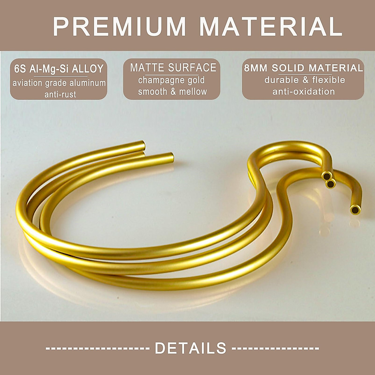 DeTii 2pcs Premium Cap-Rack, Hat-Hangers-for-Closet-Space-Saving, Sturdy-Cap-Organizer, Space Aluminium Simplistic-Hat-Organizer-Holder, Large-Capacity-20-Hats-Storage-Hat-Rack (L)