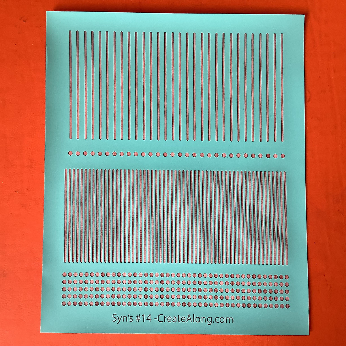 CreateAlong Syn's #14 Stripes and Dots Geometric Silkscreen for Crafting Polymer Clay + Mixed Media