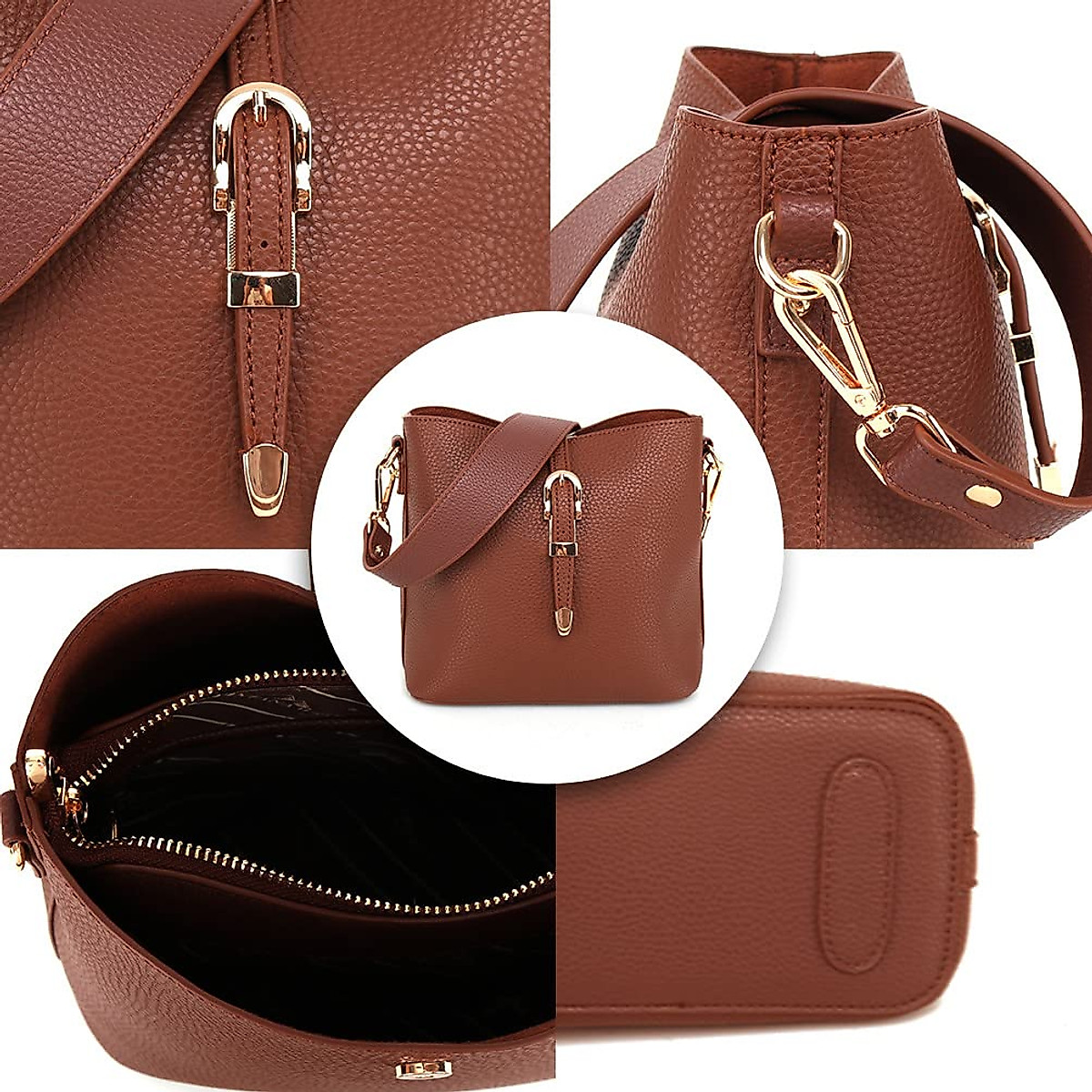 Montana West Mini Crossbody Bags for Women Vegan Leather Cute Bag Purses and Handbags (Brown) MWC-024BR