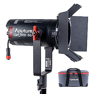 Aputure LS 60d Focusing LED Video Light CRI 95+ TLCI 95+ 50000lux @1m App Control Built-in 8 Lighting FX with Barn Doors for Video Recording,Wedding,Outdoor Shooting