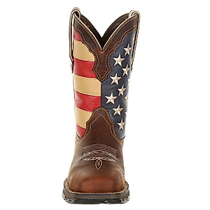 Durango womens Lady Rebel Western Boot, Brown/Union Flag, 6.5 US