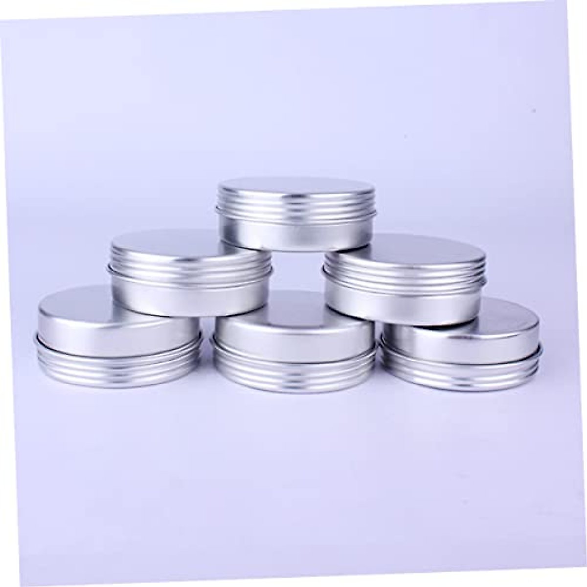 Ciieeo Container with Lid 24pcs Containers with Lids Cream Jars with Lids Empty Tin Cans Tin Cans with Lids Balm Tin Container Screw Tin Cans Empty Cream Jar Metal Tin Container Balsam