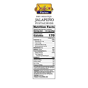Setton Farms Naturally Seasoned Pistachio Kernels, Jalapeno, No Shell Pistachios, Certified Non-GMO, Gluten Free, Vegan and Kosher, 5 oz Resealable Pouch