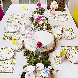 Talking Tables Fairy Party Decorations and Disposable Tableware for 16 Guests | Butterfly Bunting, Tablecloth, Cups, Plates and Napkins | for Kids Birthday, Mother's Day, Afternoon Tea, Baby Shower