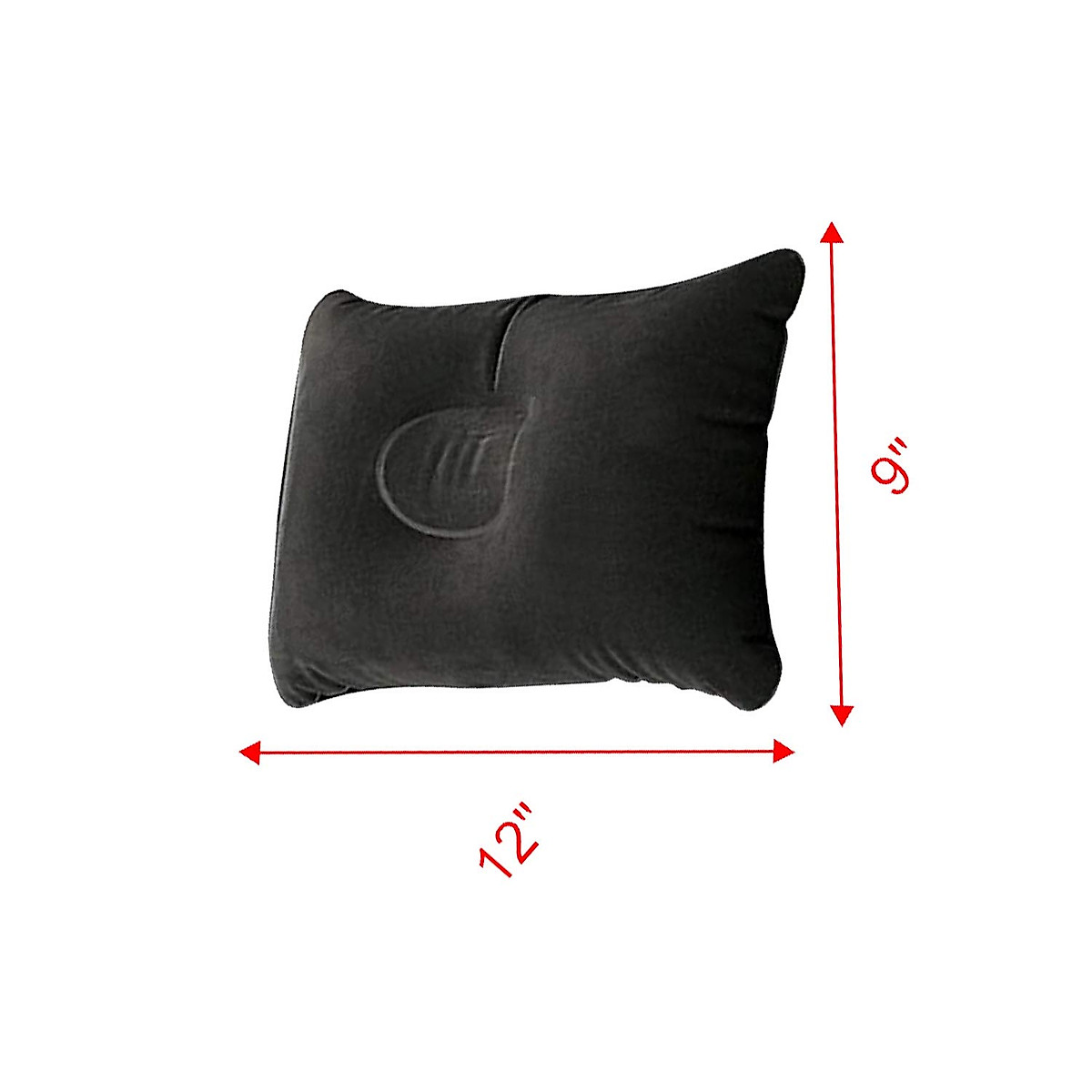 NovelBee Back Flocking Surface Car Travel Inflatable Mattress Air Bed Camping with 2 Air Pillows,Inflatable Pump and Handbag (Black)