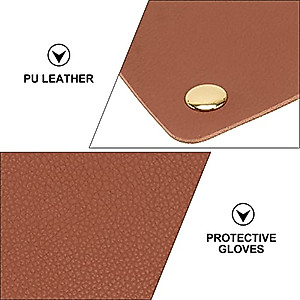 PRETYZOOM Laptop Stand 2pcs Handbag Handle Leather Wrap Cover Luggage Bag Grip Protector Saddle Soft Purse Strap Pad Identifier Grocery Bag Holder Handle Carrier Tool Drawer Handle Brown Boys Backpack