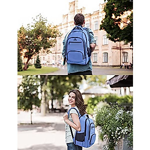 MATEIN Large Laptop Backpack, Water Resistant 17 Inch Travel Laptop Backpack with Waterproof Wet & Dry Pocket, College Lightweight Daypack Durable Anti Theft Computer Bag for Men & Women, Blue