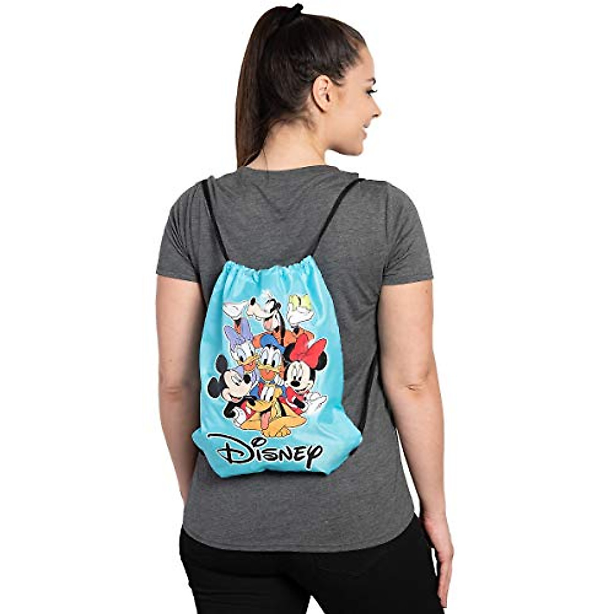 Disney Tote 15" Sling Bag Mickey Mouse Minnie Donald Daisy Goofy Pluto Print