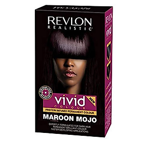 Revlon Realistic Vivid Colour Protein Infused Permanent Colour Maroon Mojo (Pack of 2)