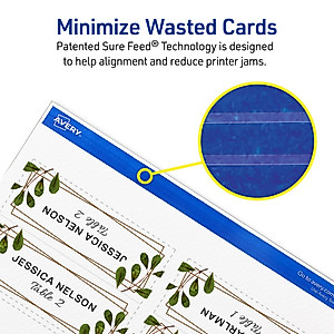 Avery Small Place Cards, Laser & Inkjet Printers, 150 Printable Cards, Textured (5011)