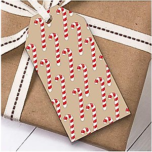 Big Candy Canes Christmas Gift Tags (Present Favor Labels)