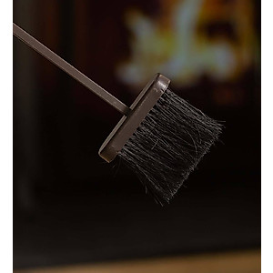 Plow & Hearth 36163-BRZ Hand-Forged Fireplace Tool Set, in Bronze, B, 13 Dia. x 28H