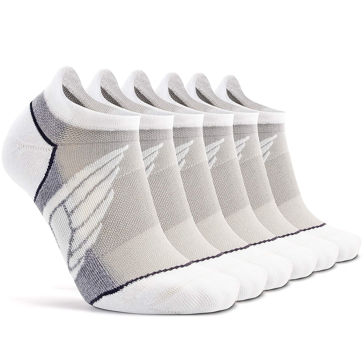 Busy Socks Sport Cycling Socks for Women Men, No Blister Hidden Long Distance Marathon Fitness Tennis Golf Gym Socks Women 3 Pairs (Light Grey, Large)