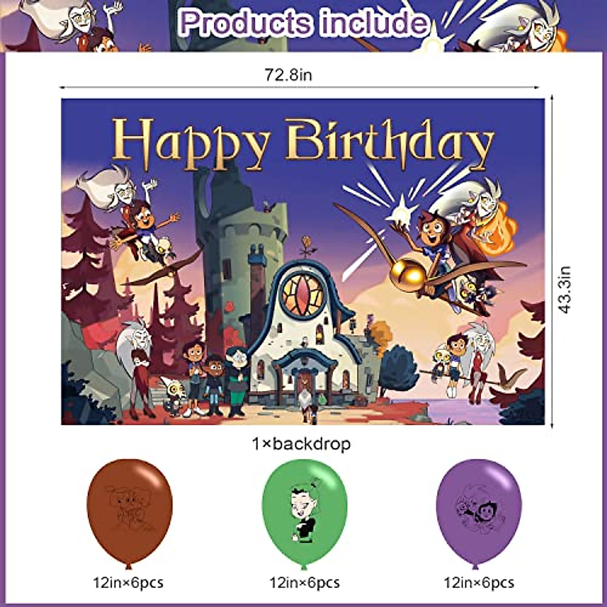 The owl House Backdrop Birthday Banner for The owl House Birthday Party Supplies The owl House Photograph Background Photo Booth 5x3ft