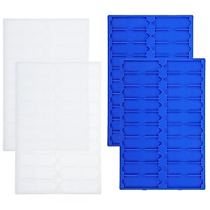 Baluue 4pcs Microscope Slide Tray Holder, 20 Capacity, Plastic, Assorted Colors, for Science Projects, Education, and Storage, Fits Standard Slides