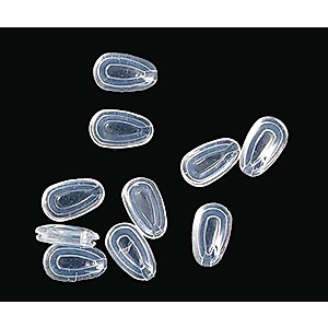 NicelyFit Clear Nose Pads for Oakley Eyeglass Frames OX3122 OX5126 OX5115 OX5118 OO9174 Tincan OO4082 OO6017 Tinfoil OO6018, Tailpin OO4086 Caveat OO4054 Feedback OO4079 Holbrook Metal Tailback, 12mm x 7mm