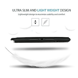 ProCase Keyboard Case for iPad Pro 12.9" 2017/2015 Old Model with Built-in Apple Pencil Holder, Slim Lightweight Cover Folio Stand Smart Cover with Keyboard for Apple iPad Pro 12.9 inch –Black