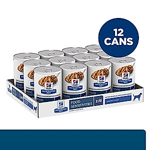 Hill's Prescription Diet z/d Skin/Food Sensitivities Wet Dog Food, Veterinary Diet, 13 oz. Cans, 12-Pack