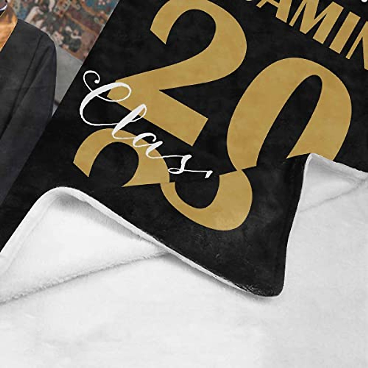 YESCUSTOM Custom Graduate Blanket with Photo Collage Personalized Picture Blanket for Class of 2023 Graduates Customized Throw Blanket Gifts for Graduation Friends Classmates