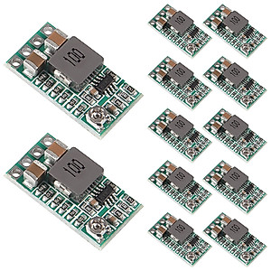 12 pcs 5V Regulator Module Mini Voltage Reducer, MELIFE Adjustable DC 4.5V - 24V 12V 24V Step Down to 5V 3A Volt Buck Converter Power Supply Transformer Module